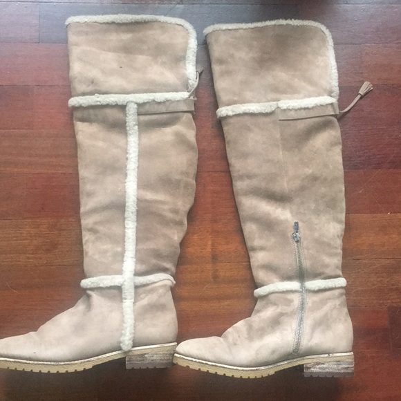 Frye | Shoes | Frye Tamara Shearling Over The Knee | Poshmark
